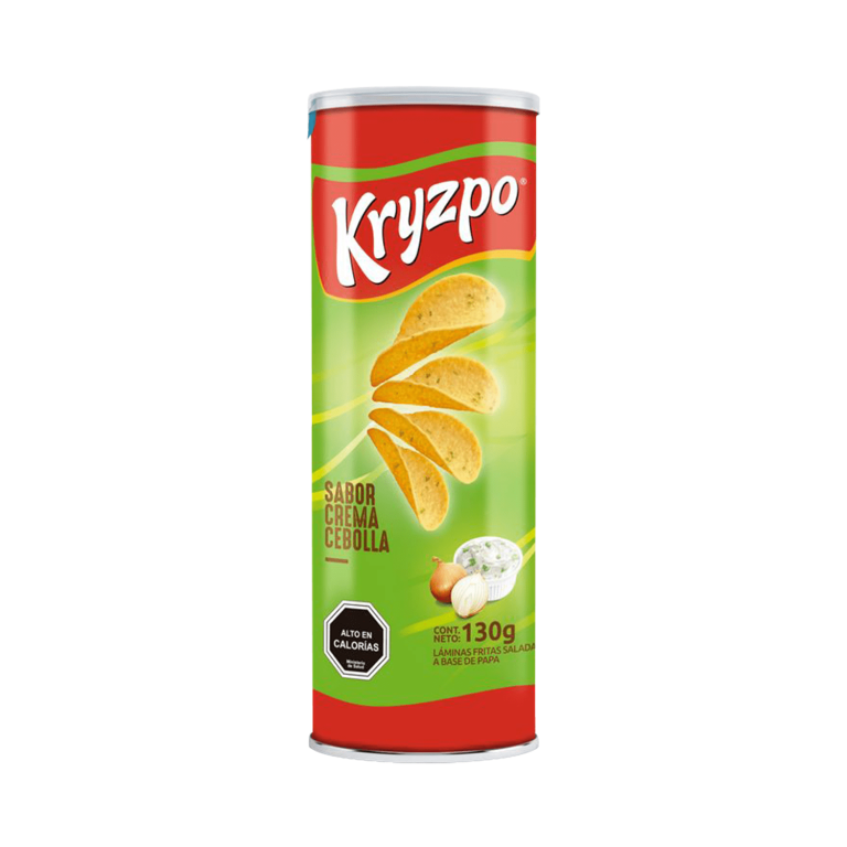 Papas Kryzpo Crema y Cebolla Tarro, 130g - Supermercado Cugat